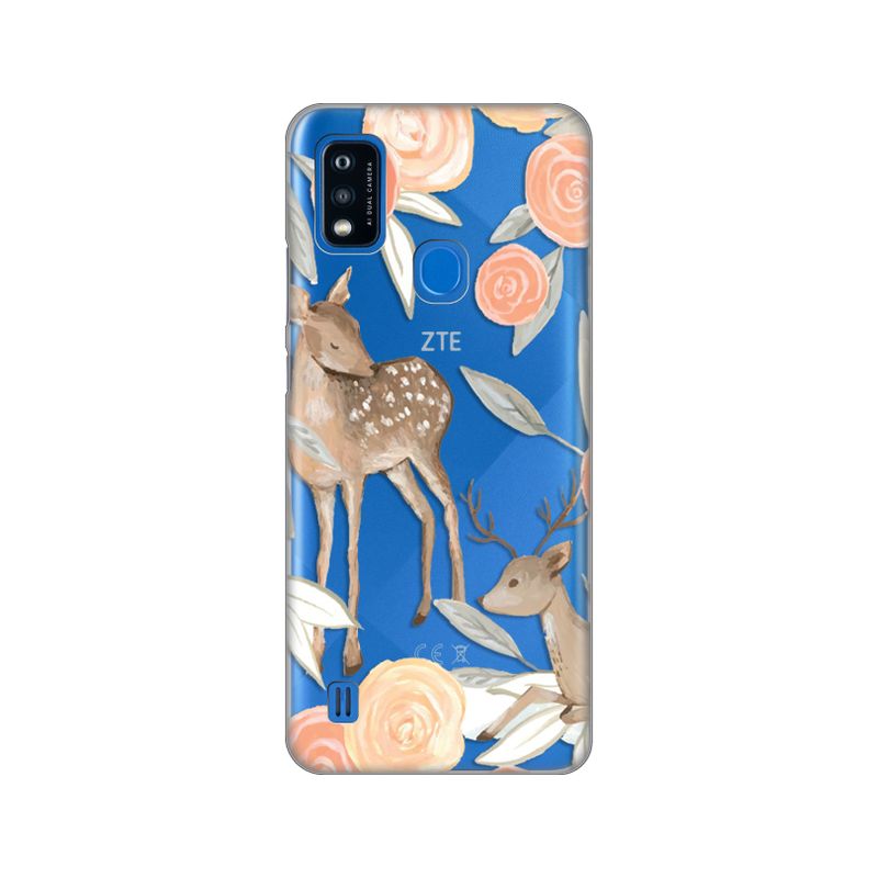 Maskica Silikonska Print Skin za ZTE Blade A51 Flower Deer