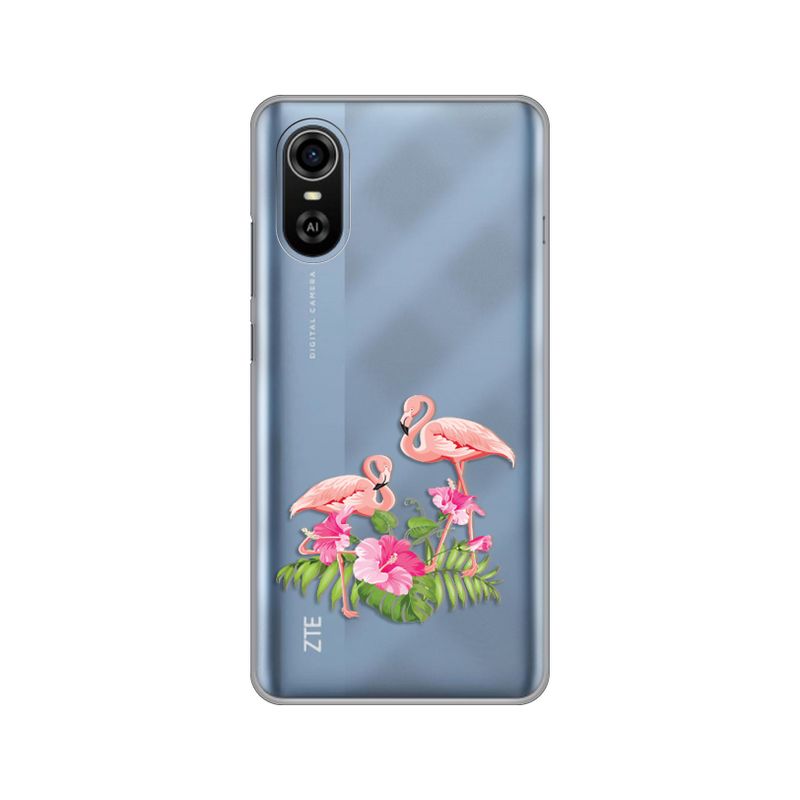 Maskica Silikonska Print Skin za ZTE Blade A31 Plus Flamingo