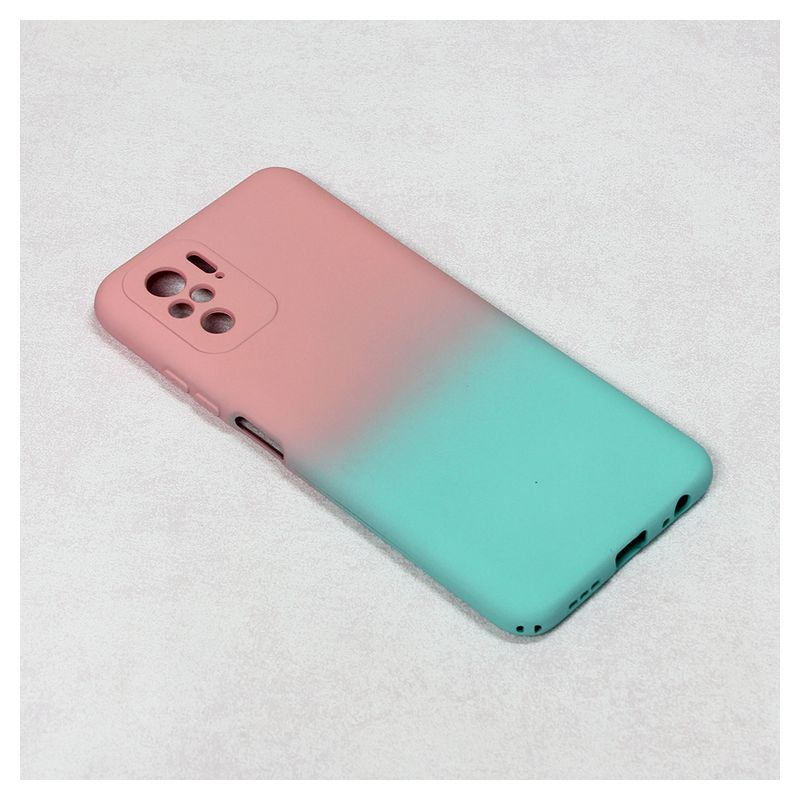 Maskica Double Color za Xiaomi Redmi Note 10 4G/Note 10s roze-mint