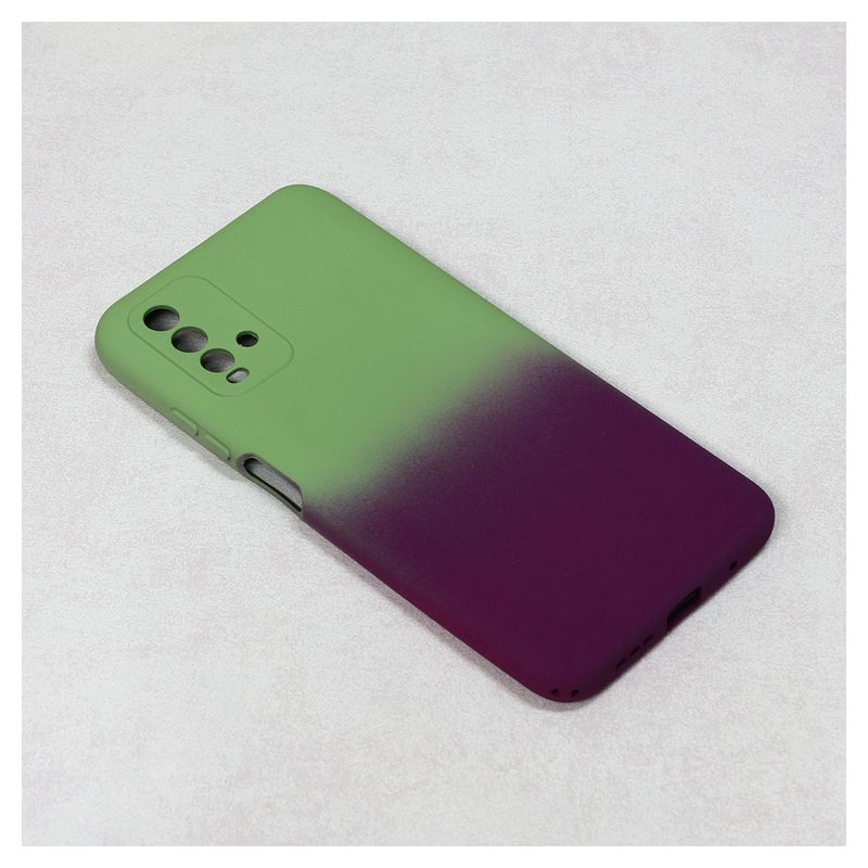 Maskica Double Color za Xiaomi Redmi 9T/Note 9 4G/9 Power zeleno-ljubicasta