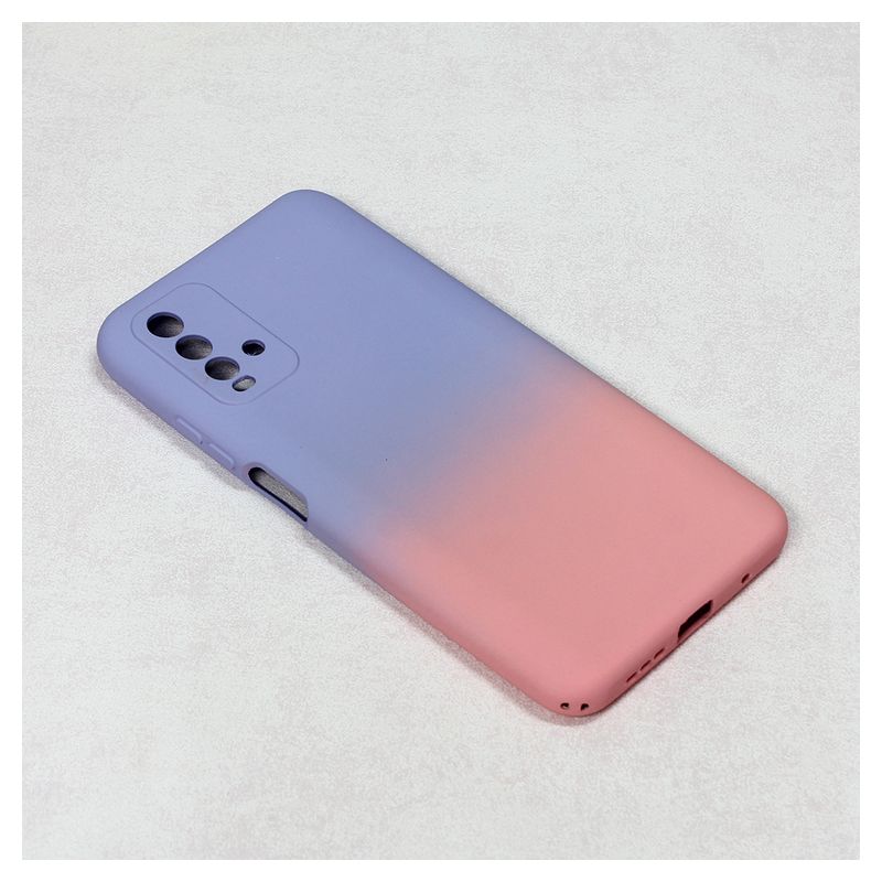 Maskica Double Color za Xiaomi Redmi 9T/Note 9 4G/9 Power ljubicasto-roze