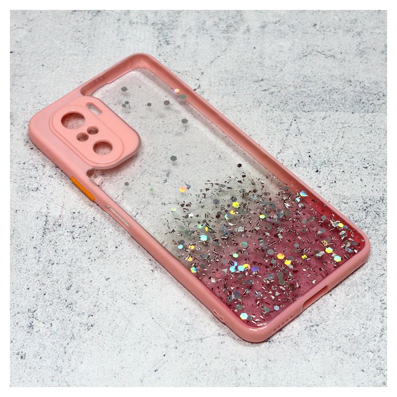 Maskica Frame Glitter za Xiaomi Poco F3 /Mi 11i roze