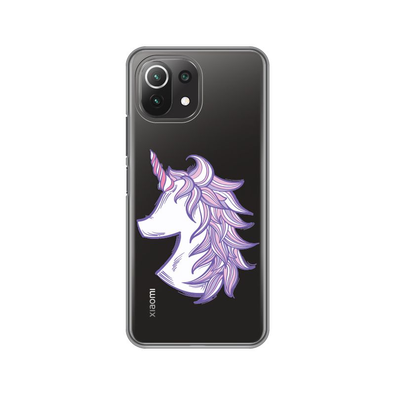 Maskica Silikonska Print Skin za Xiaomi Mi 11 lite Purple Unicorn