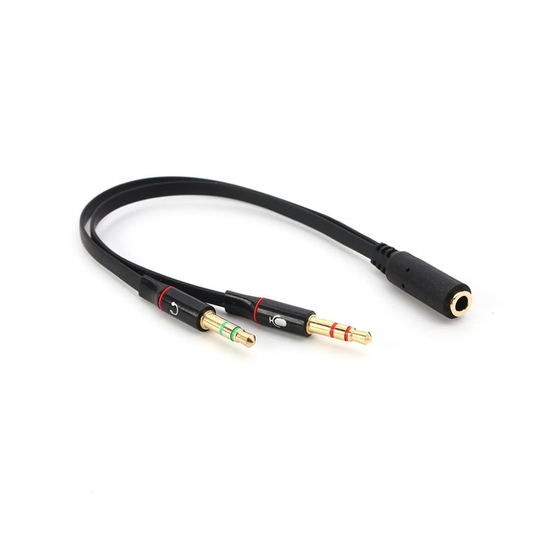 Kabl splitter 3.5mm za mikrofon I zvucnike crni