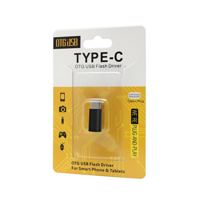 Adapter micro USB na type C crni