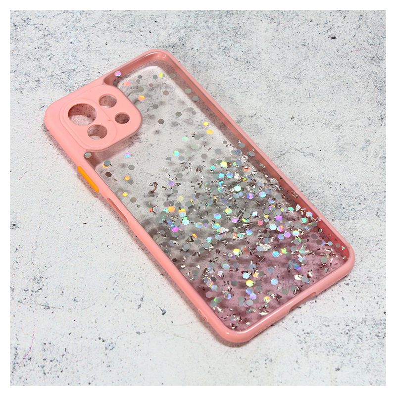 Maskica Frame Glitter za Xiaomi Mi 11 Lite roze