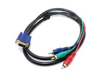 Kabal kablovi kabl VGA muški na 3 RCA muški 1,5m - crna