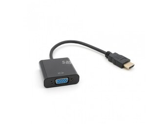 Adapter kabl HDMI muški (+ Audio) na VGA ženski jwd8 - crna