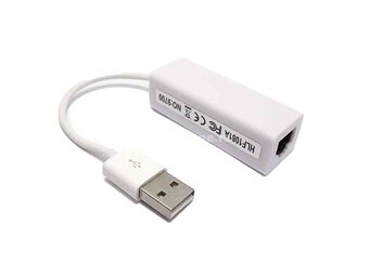 Adapter za internet USB 2.0 muški na LAN (UTP) - bela