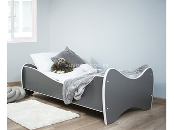 Krevet za dečake sa dušekom i latoflex letvicama - jednobojni 160x80cm