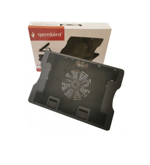 Gembird hladnjak za laptop 15-17" 140mm Fan-CONTROL, 2xUSB, 370x265mm, Ergo Stand(599) N2000FS**