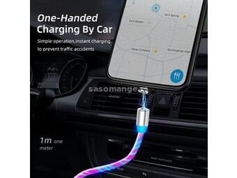 LED Magnetic Cable iPhone Samsung,Huawei,Android Mobile3u1