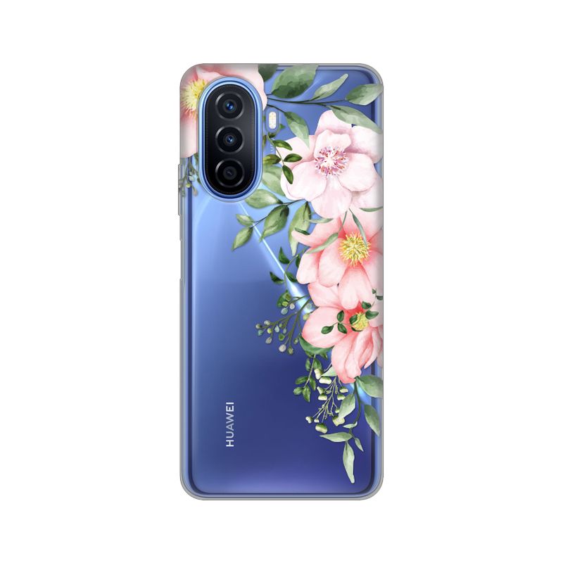 Maskica Silikonska Print Skin za Huawei Nova Y70/Y70 Plus Gentle Rose Pattern