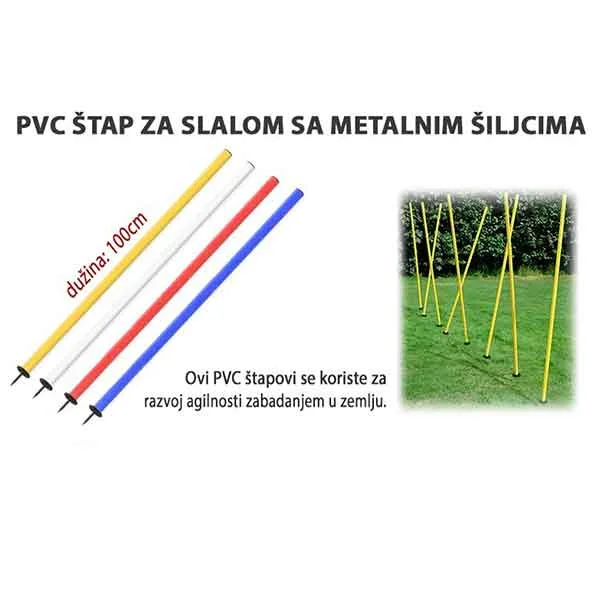 PVC štapovi za trening sa metalnim šiljcima