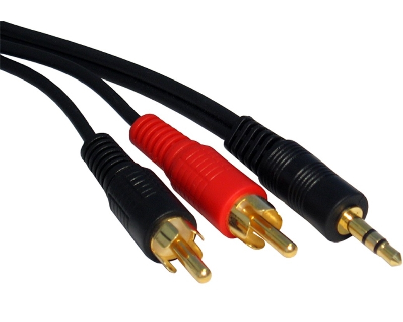 Kabl audio 3.5mm – 2xRCA 1.5m crni