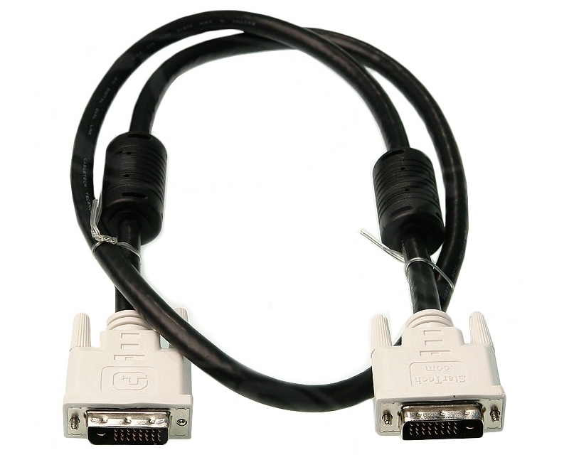 Kabl DVI-D Dual Link – DVI-D Dual Link M/M 1.8m feritno jezgro crni