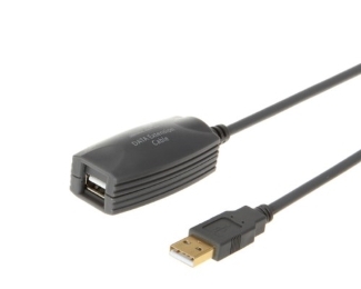 Kabl sa pojačivačem USB A – USB A M/F 5m crni