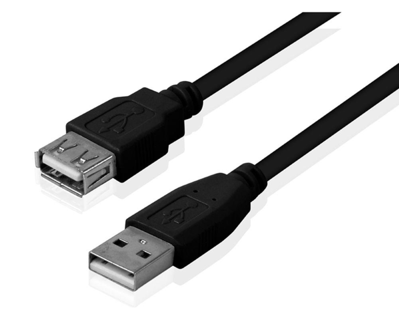 Kabl USB A – USB A M/F (produžni) 3m crni