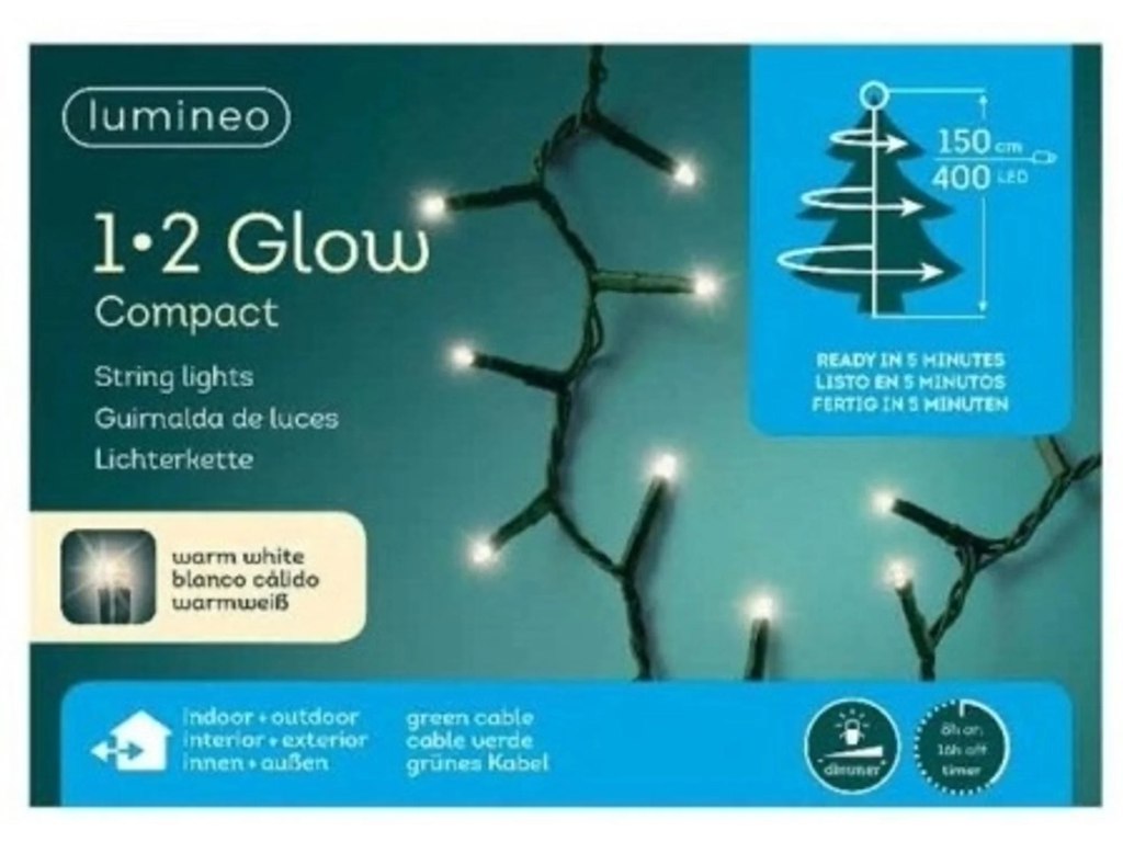 Novogodišnje LED sijalice 1-2 glow compact , za jelke 150cm - 400 lampica