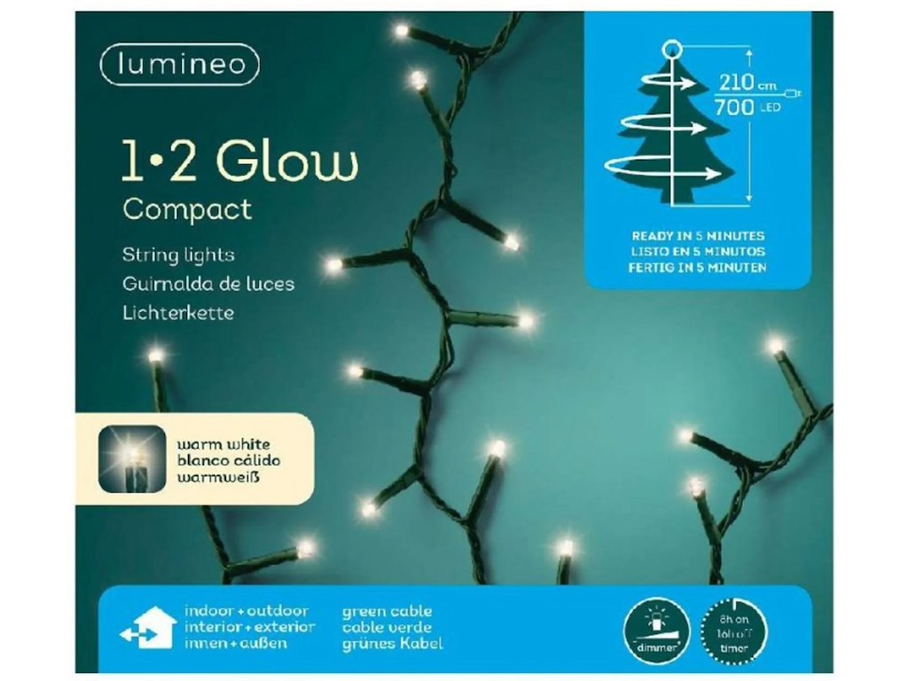 Novogodišnje LED sijalice 1-2 glow compact, za jelke 180cm - 700 lampica