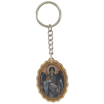 Drveni privezak za ključeve "Sveti Arhanđel Mihailo"