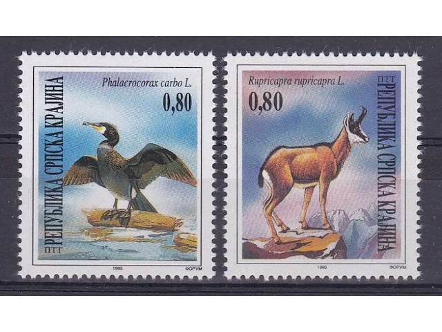 RS Krajina 1995 Zaštita prirode Fauna MNH