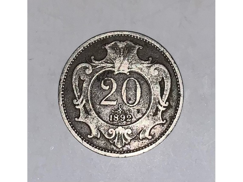 20 Heller Austira 1892