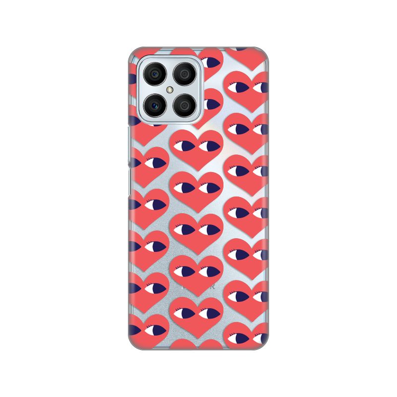 Maskica Silikonska Print Skin za Honor X8 Eye Heart Pattern