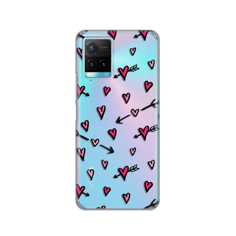 Maskica Silikonska Print Skin za Vivo Y21/Y21s/Y33s Heart Pattern