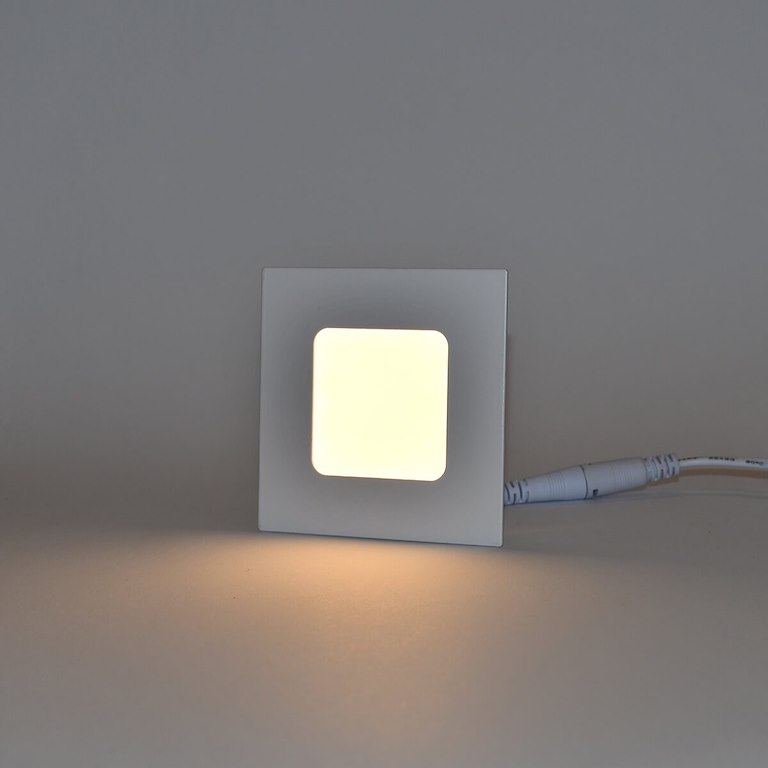 LED panel 3W ugradni četvrtasti – Topla bela