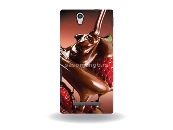 Futrola za Sony Xperia C3 leđa Dur. print-Čokolada i jagode