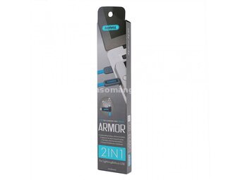 USB kabal za micro/iPhone Remax Armor Rc-067T 1,2m plava