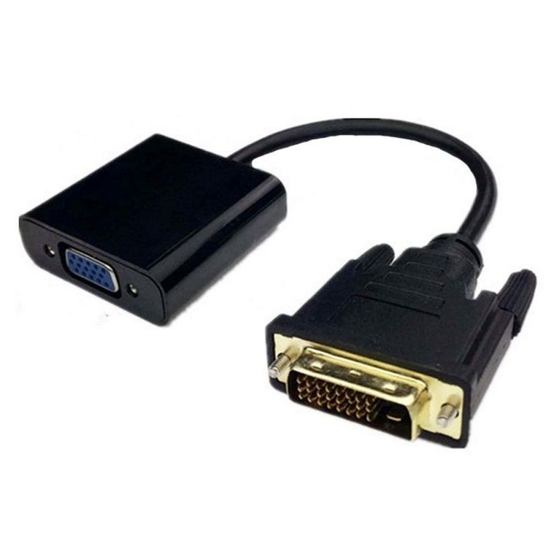 E-green Adapter DVI-D (M) – VGA (F) crni