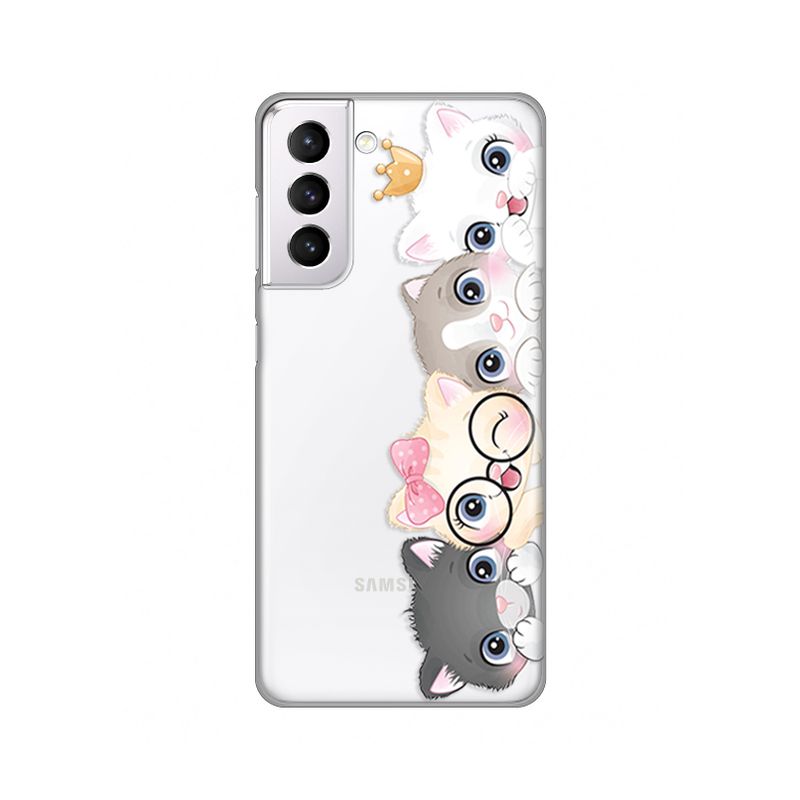 Maskica Silikonska Print Skin za Samsung G991B Galaxy S21 Cats