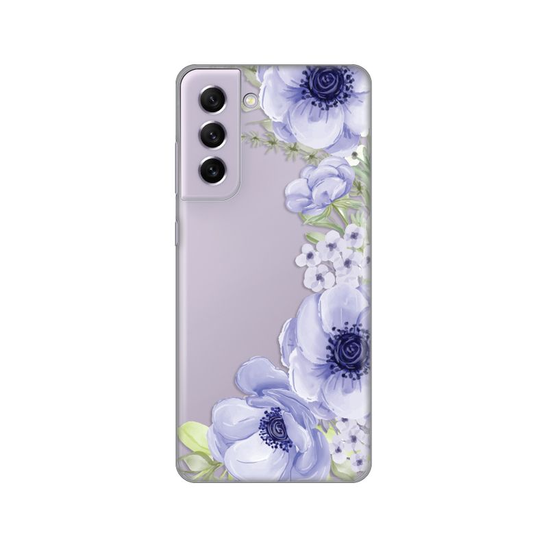 Maskica Silikonska Print Skin za Samsung G990 Galaxy S21 FE Blue Roses