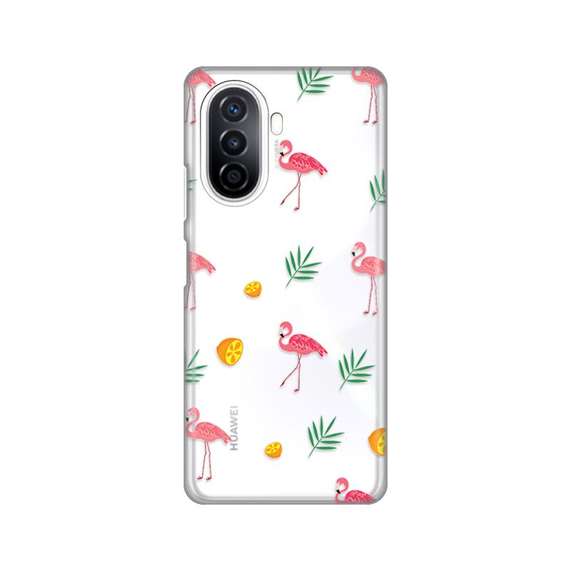 Maskica Silikonska Print Skin za Huawei Nova Y70/Y70 Plus Flamingos