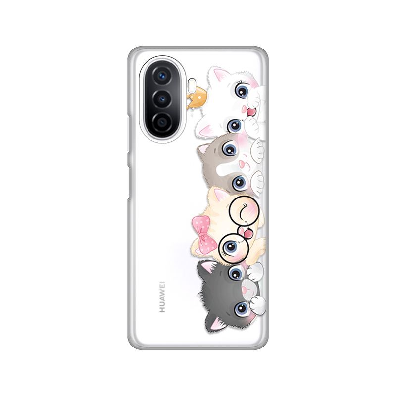 Maskica Silikonska Print Skin za Huawei Nova Y70/Y70 Plus Cats