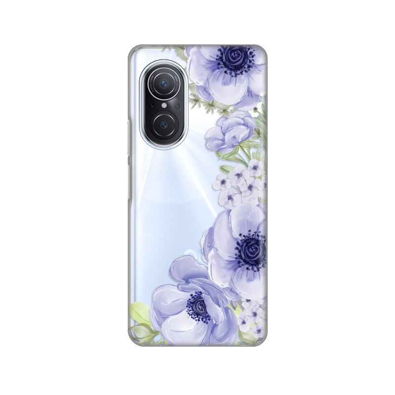 Maskica Silikonska Print Skin za Huawei Nova 9 SE Blue Roses