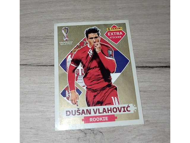 Extra Sticker Dušan Vlahović Gold kartica
