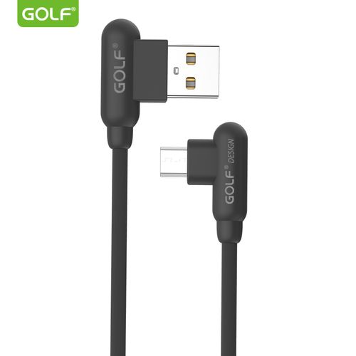 Mikro usb kabl 1m 90° GOLF GC-45m crni