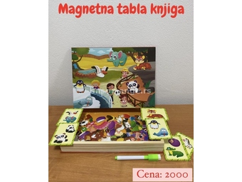 Drvene igračke magnet tabla knjiga zoo