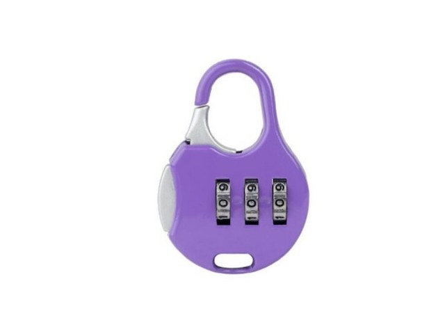 Mini katanac za ranac ili kofer (sa šifrom) - lila boje