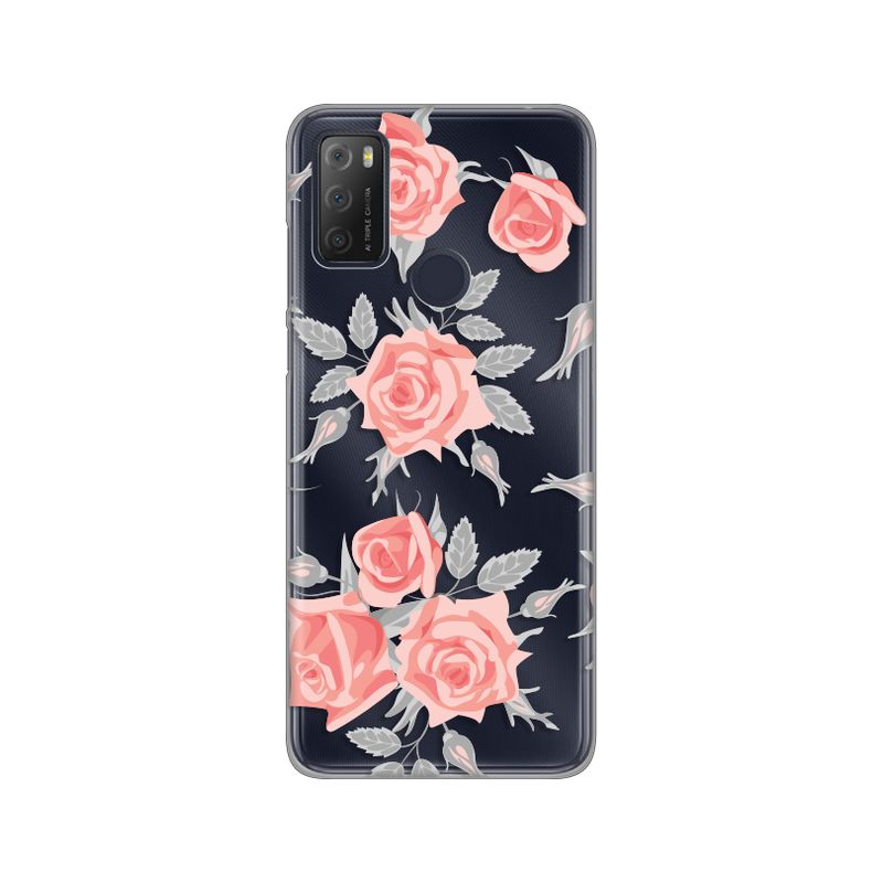 Maskica Silikonska Print Skin za Alcatel 1S 2021/3L 2021/A1 Alpha 21 Elegant Roses