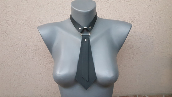 Kožna kravata / čoker ogrlica (Prirodna koža)