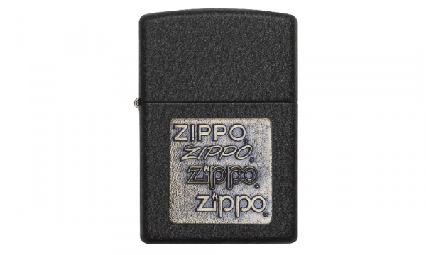 Zippo Black Crackle w/ Zippo Emblem