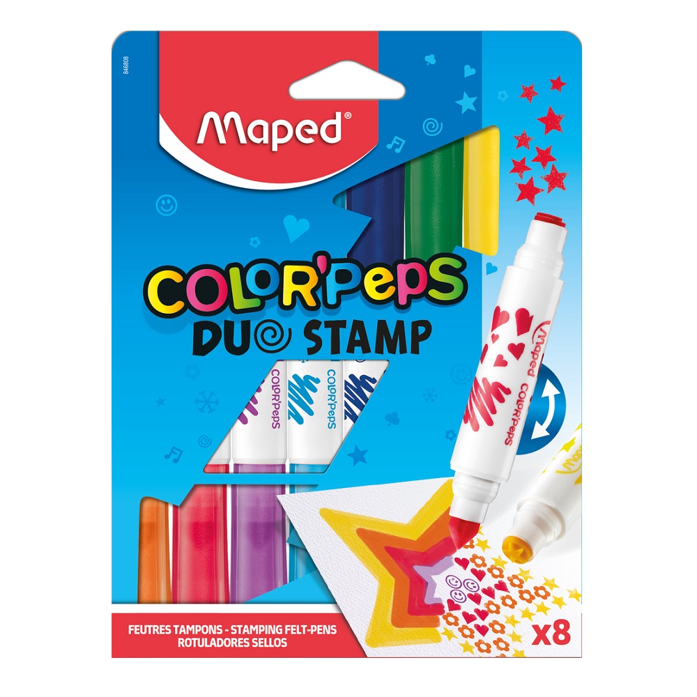 Flomasteri Maped Color Max 8 Duo Stamp