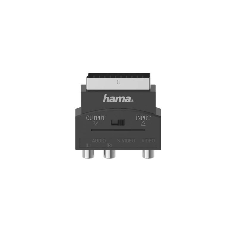 Hama (205268) adapter SCART (muški) na 3xRCA (ženski) + S-Video (ženski) crni