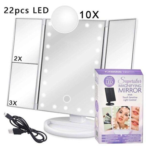 LED ogledalo – Superstar Magnifying Mirror