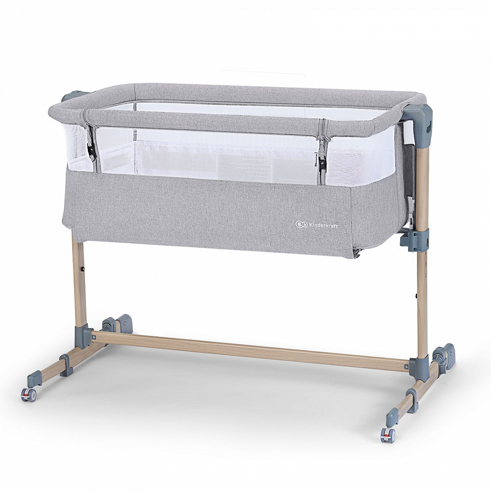 Kolevka krevetac Kinderkraft NESTE AIR grey light melange full wood