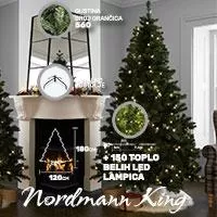 Nordmann King novogodišnja jelka 180cm sa LED lampicama